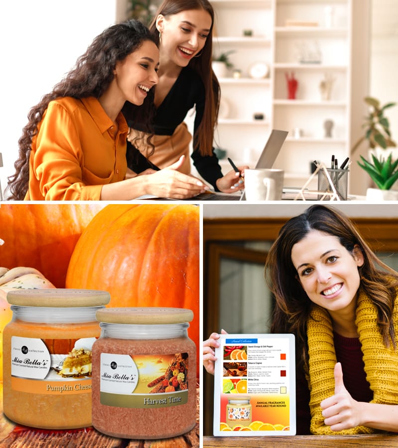 Scent-Sations Inc. / Mia Bella's scented candles and wax melts are made from renewable palm wax ...