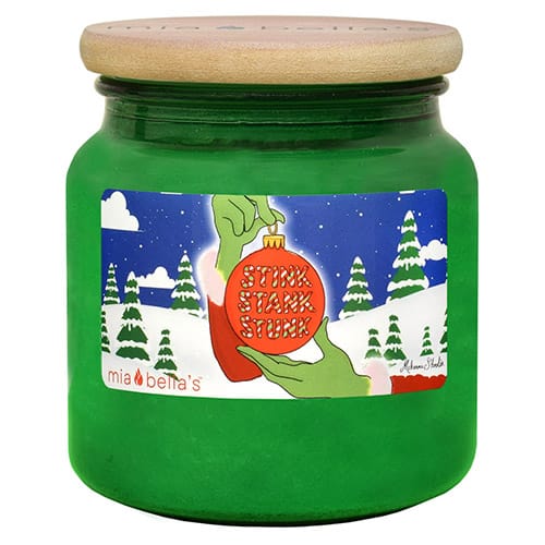 Mia Bella's Grouch - Green Candle - Balsam Peppermint 16oz Jar candles ...