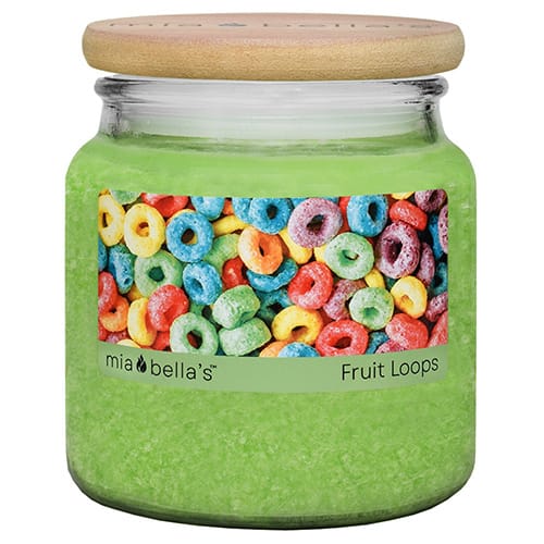 Mia Bella's Fruit Loops 16oz Jar candles & fragrance products